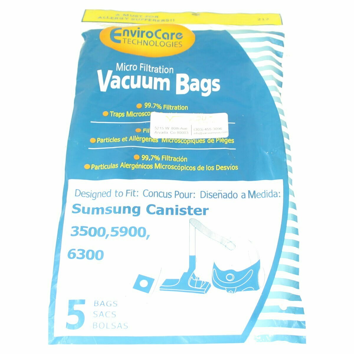 Samsung Paper Bags for Canisters 3500 5900 6300 3pk - VacuumsRUs