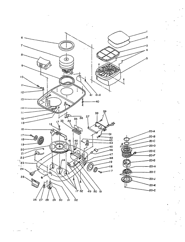 Schematic and parts list for: Koblenz Model: A5500 - Vacuums R-Us and Sewing Too