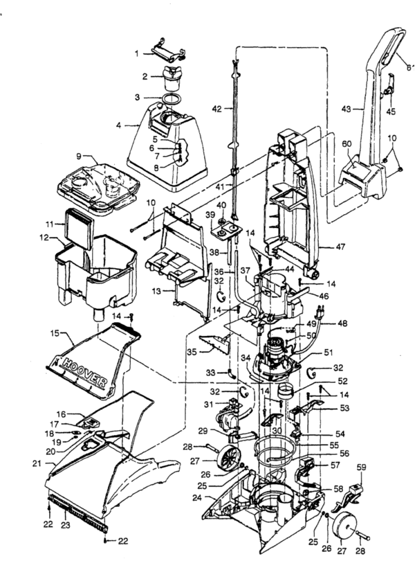 Schematic and parts list for: Hoover Model: F5822 - Vacuums R-Us and ...