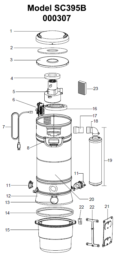 Schematic and parts list for: Beam Model: SC395B - Vacuums R-Us and ...