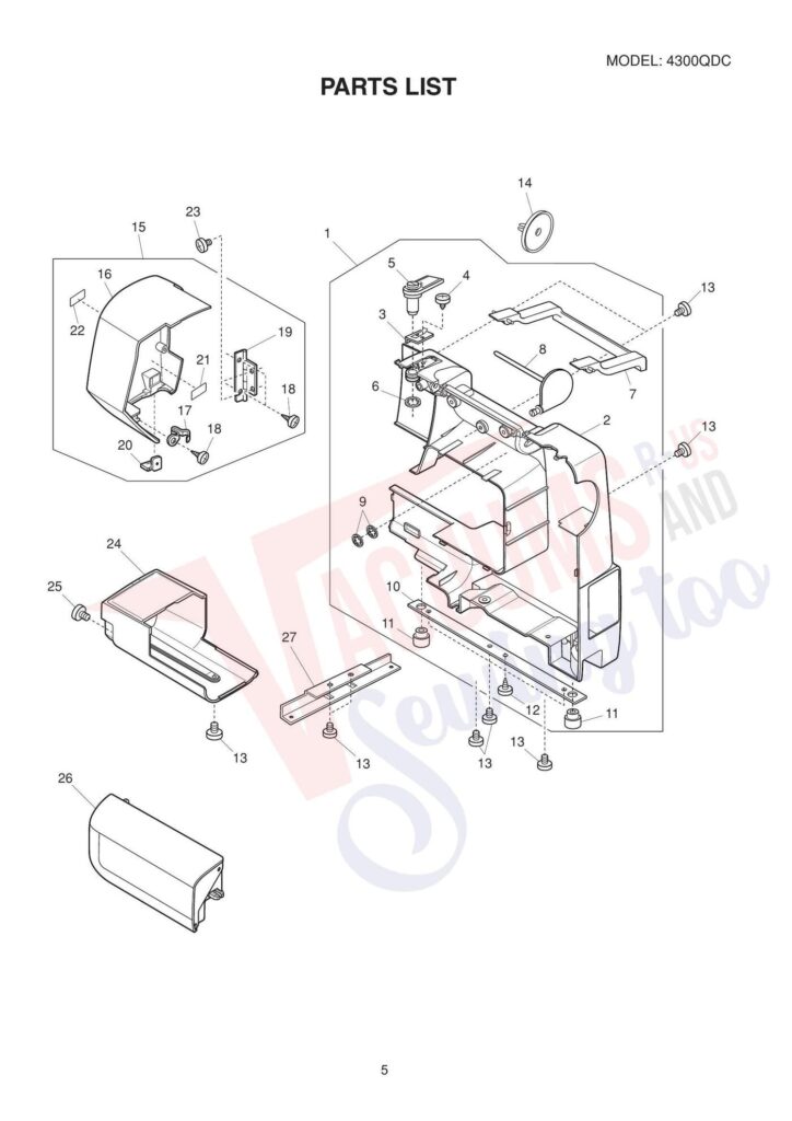 Janome Models: 4300QDC Schematics and parts list - Vacuums R-Us and Sewing Too