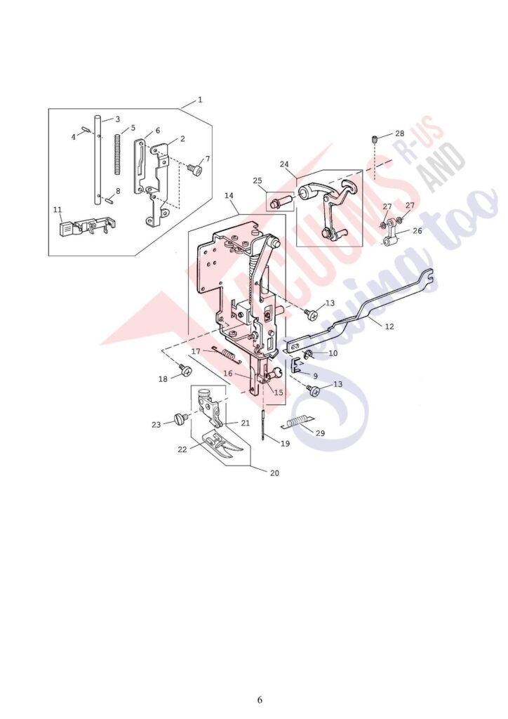Janome Models: Jem 660, 661, gem gold 2 Schematics and parts list ...