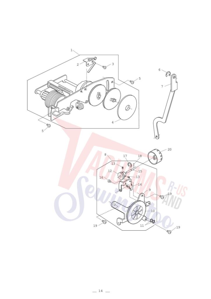 Janome Models: Jem 660, 661, gem gold 2 Schematics and parts list ...
