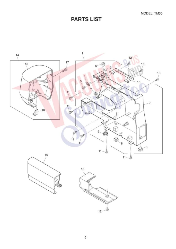 Janome Models: tm30 Schematics and parts list - Vacuums R-Us and Sewing Too